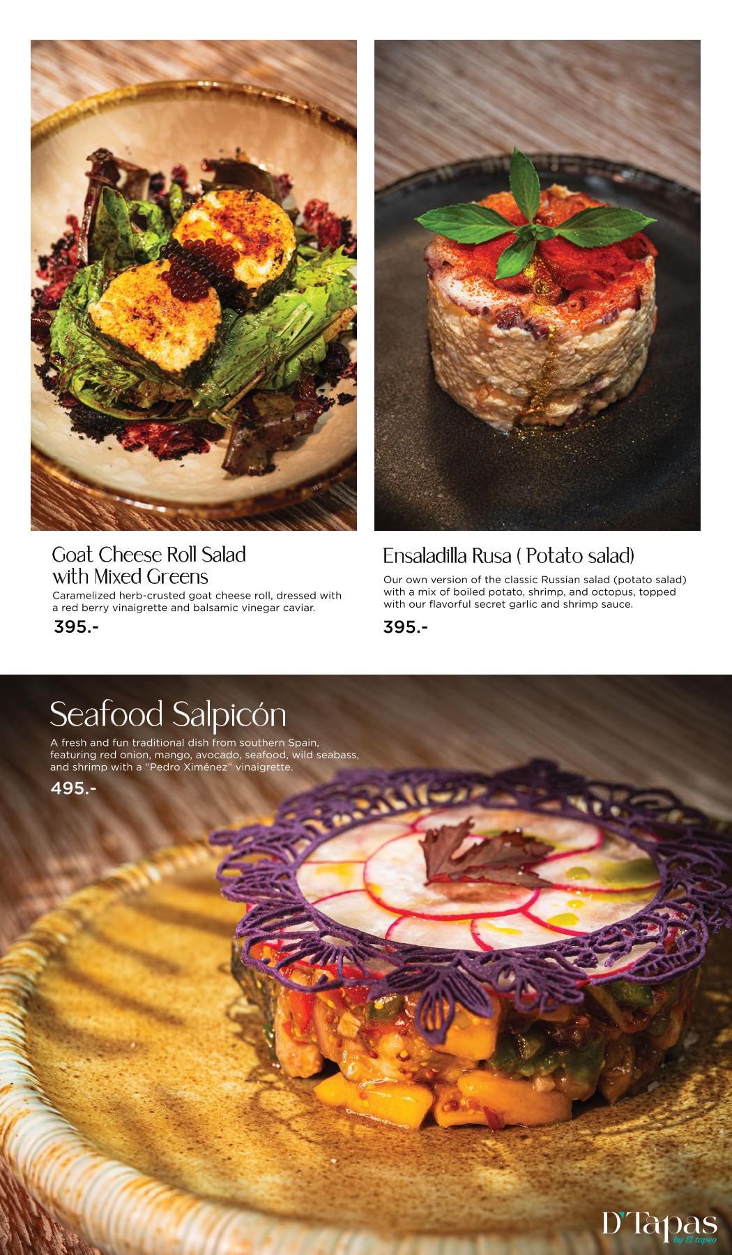 Menu | D'Tapas Bangkok